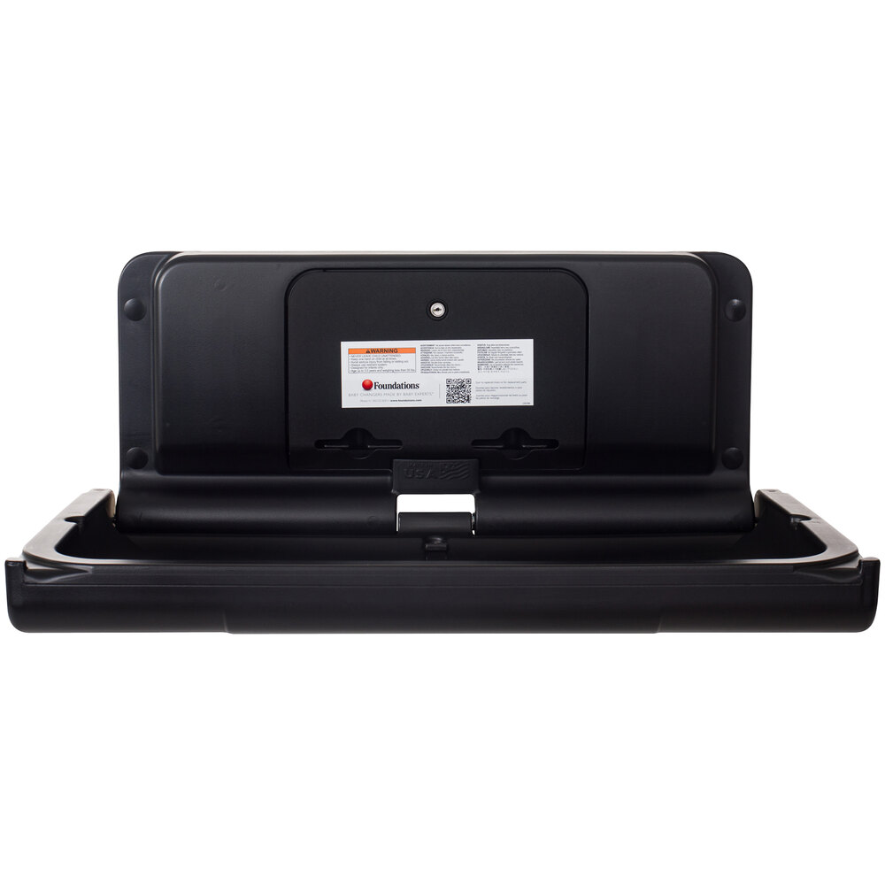 Foundations 200-EH-02 Ultra Black Horizontal Baby Changing Station ...
