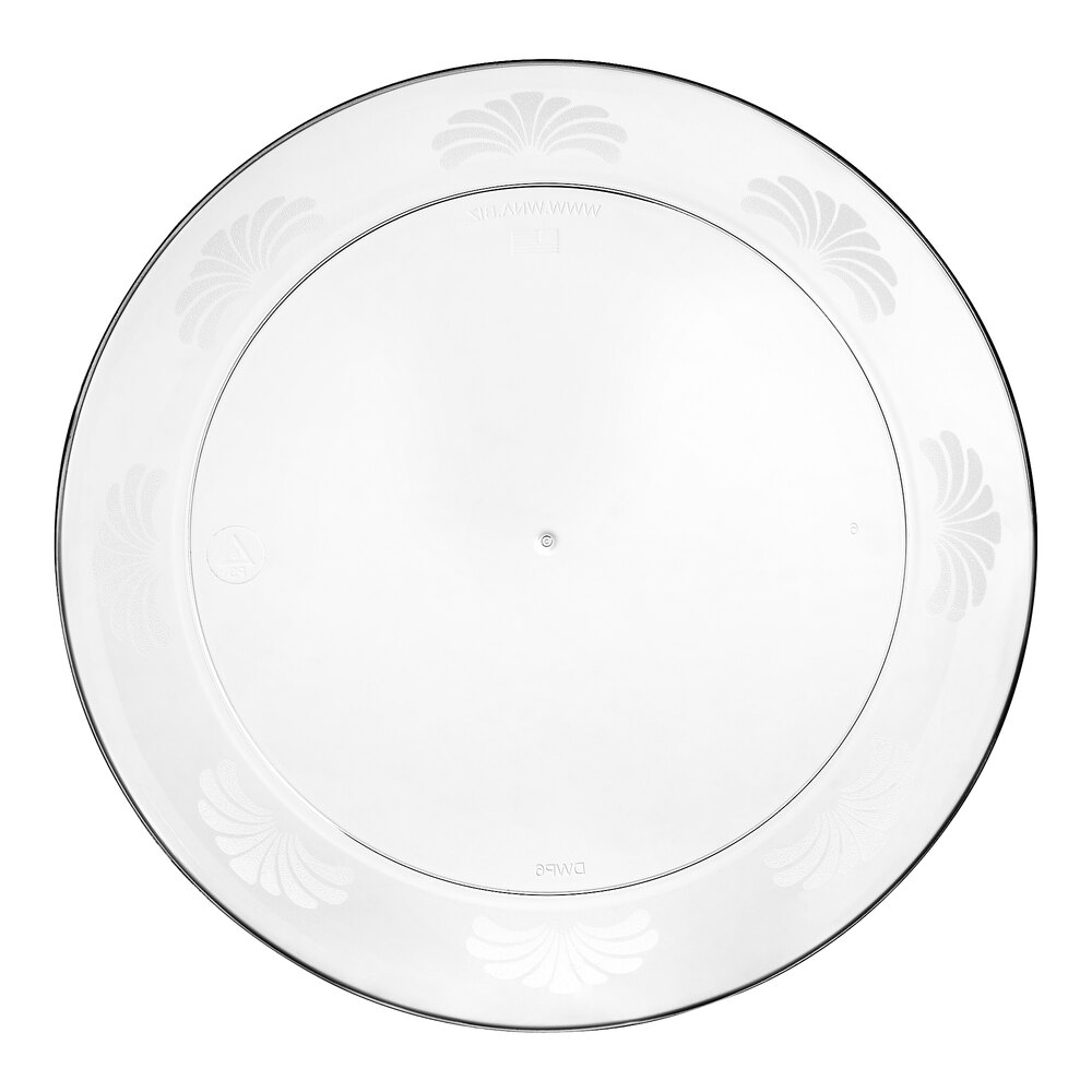 WNA Comet DWP6180C 6" Clear Plastic Designerware Plate - 18/Pack