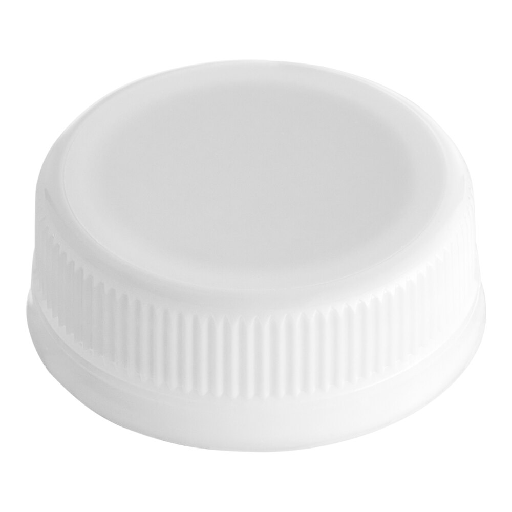 White Unlined Tamper-Evident Cap for Juice Bottles - 100/Pack