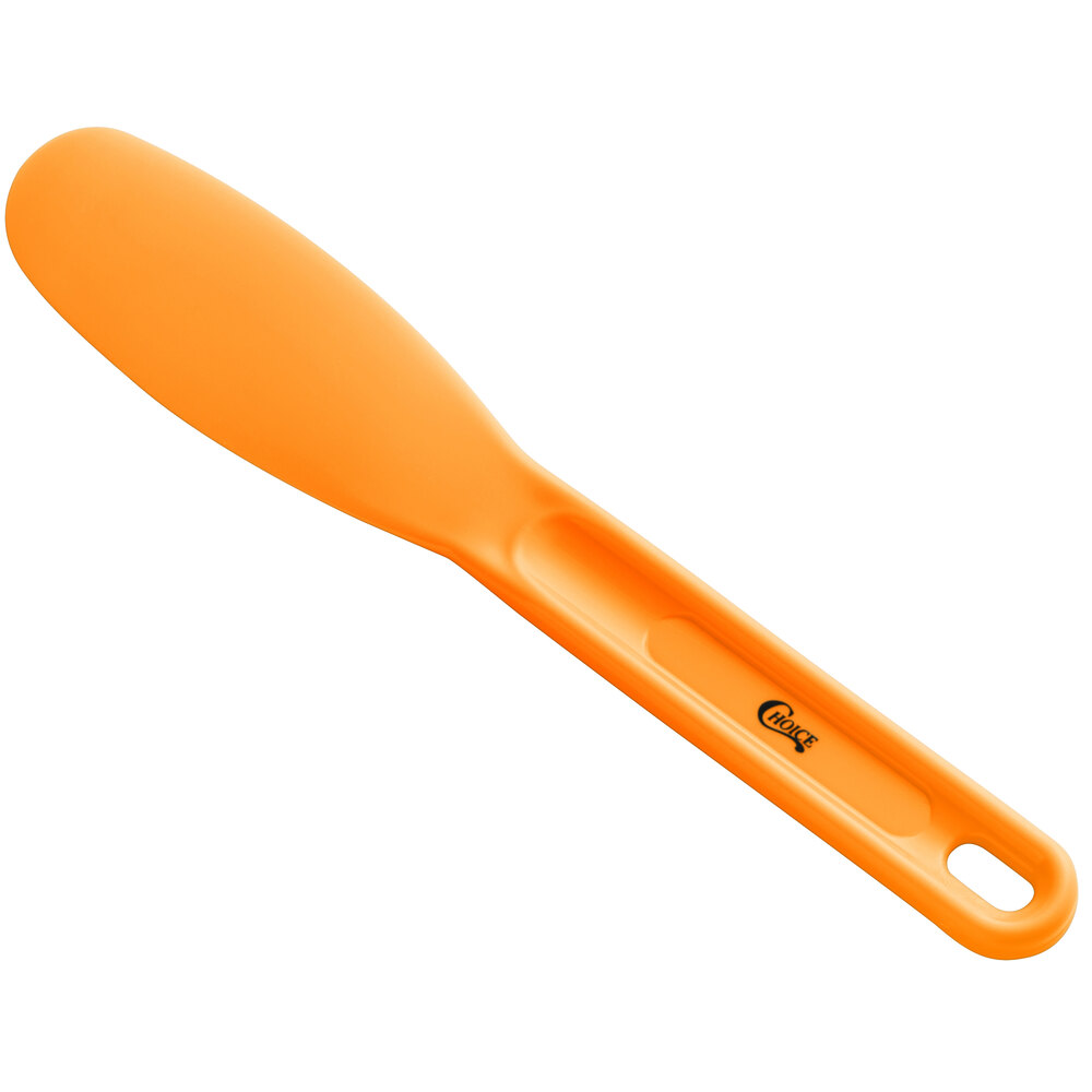Choice 7 3/4" Smooth Polypropylene Sandwich Spreader with Neon Orange ...