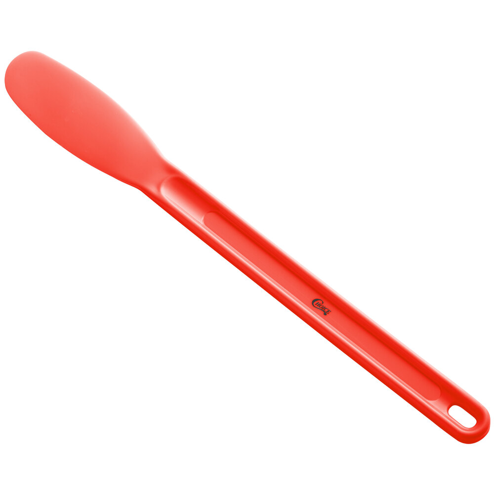 Choice 11 1/2" Smooth Polypropylene Sandwich Spreader with Red Handle