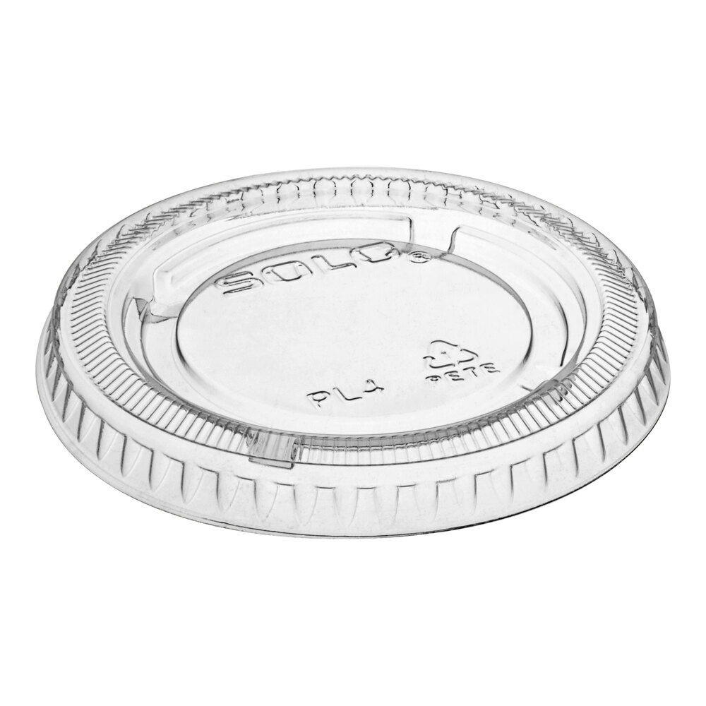 Solo PL4N Large Clear Plastic Souffle / Cup Lid - 125/Pack