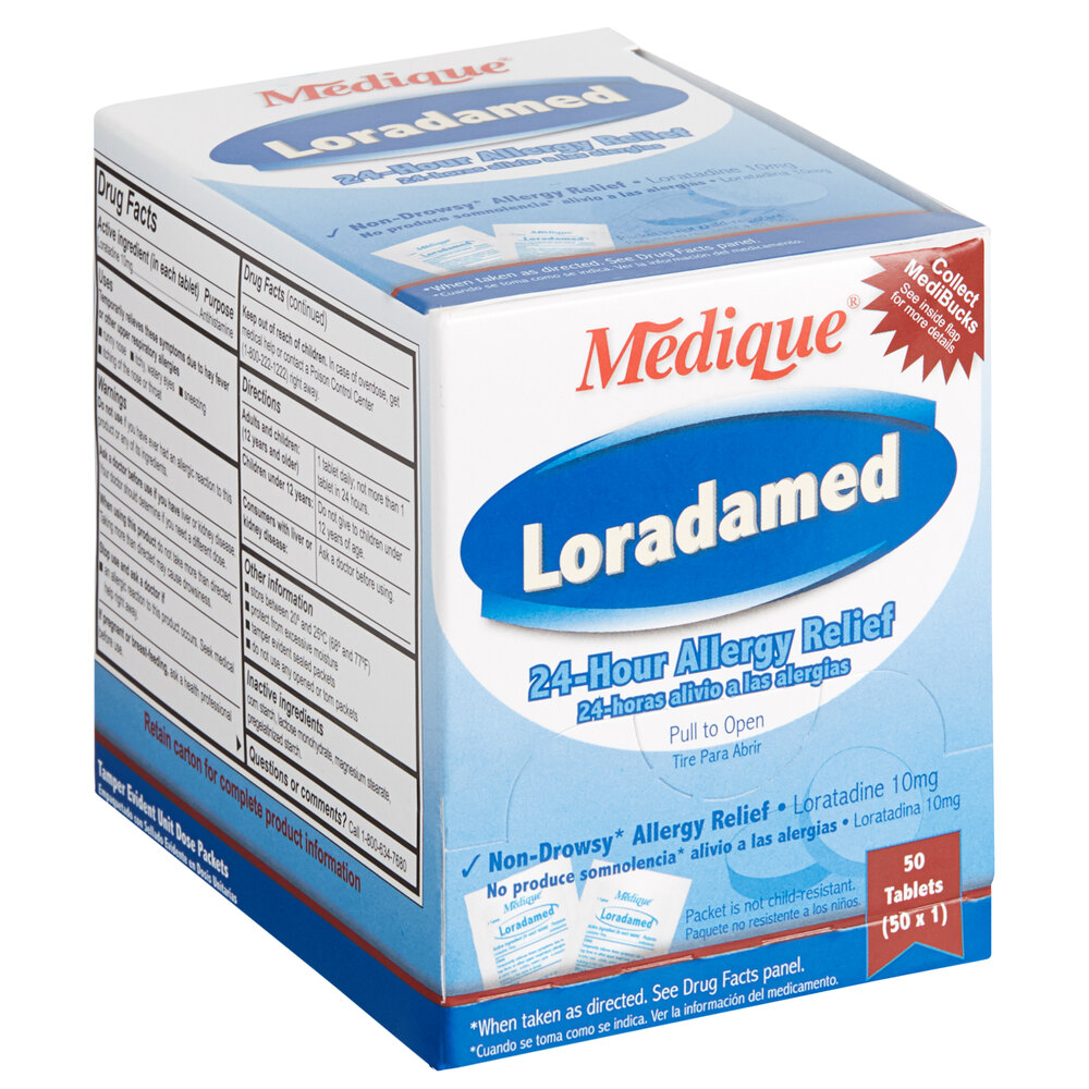 Medique 20350 Loradamed Non-Drowsy Allergy Relief Tablets - 50/Box