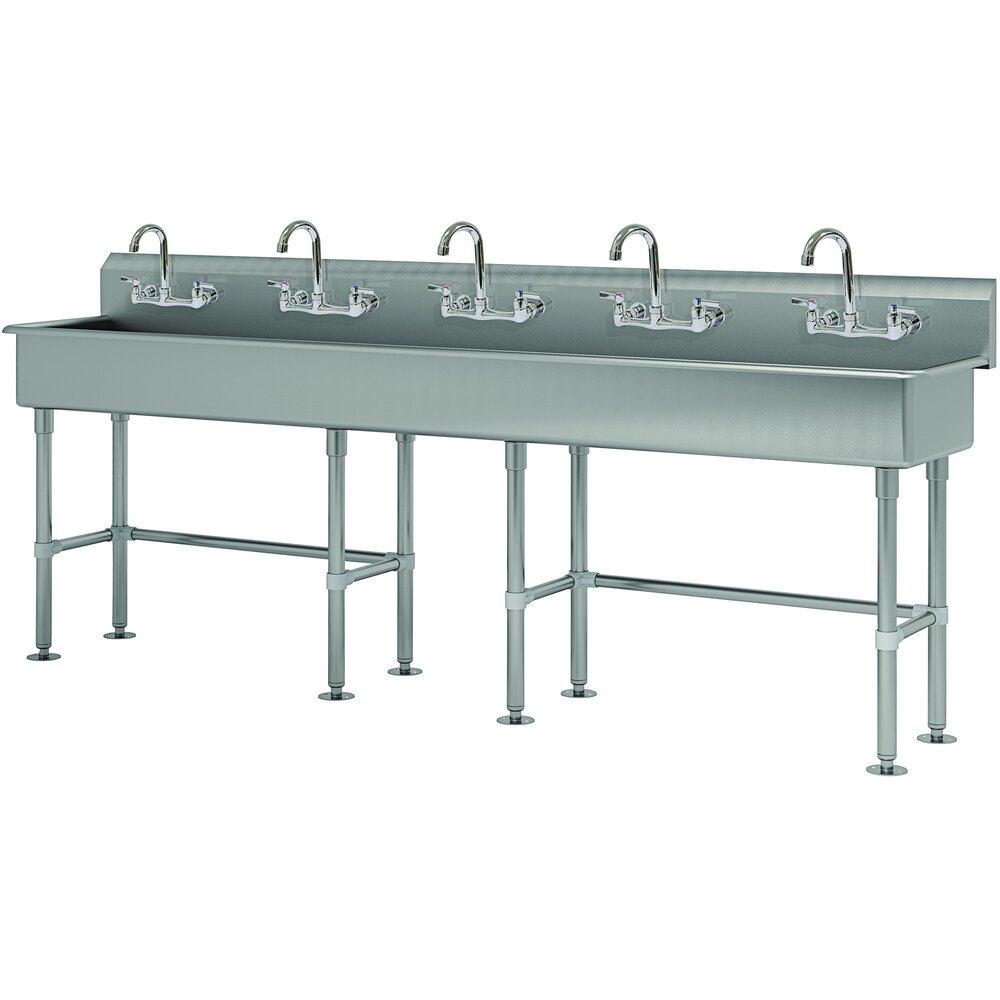 Advance Tabco FS-FM-100-F 14-Gauge Stainless Steel Multi-Station Hand ...
