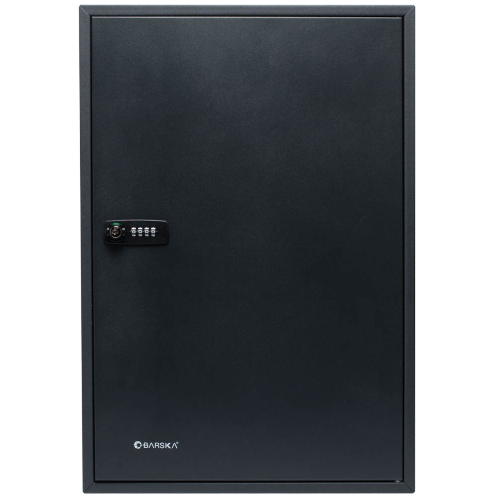 Barska CB13352 14 3/4" x 8" x 21 1/2" Black Steel 300-Key Cabinet with ...