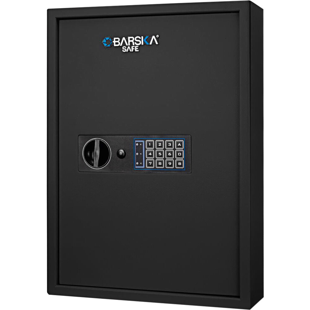 Barska AX13370 15 5/8" x 4 3/4" x 21 5/8" Black Steel Wall-Mount 100 ...