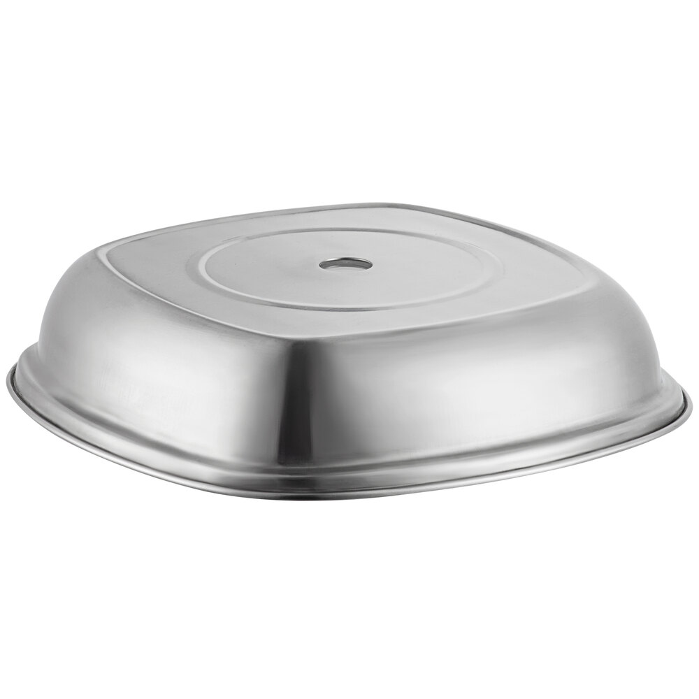International Tableware 9 3/4" Stainless Steel Square Plate Cover