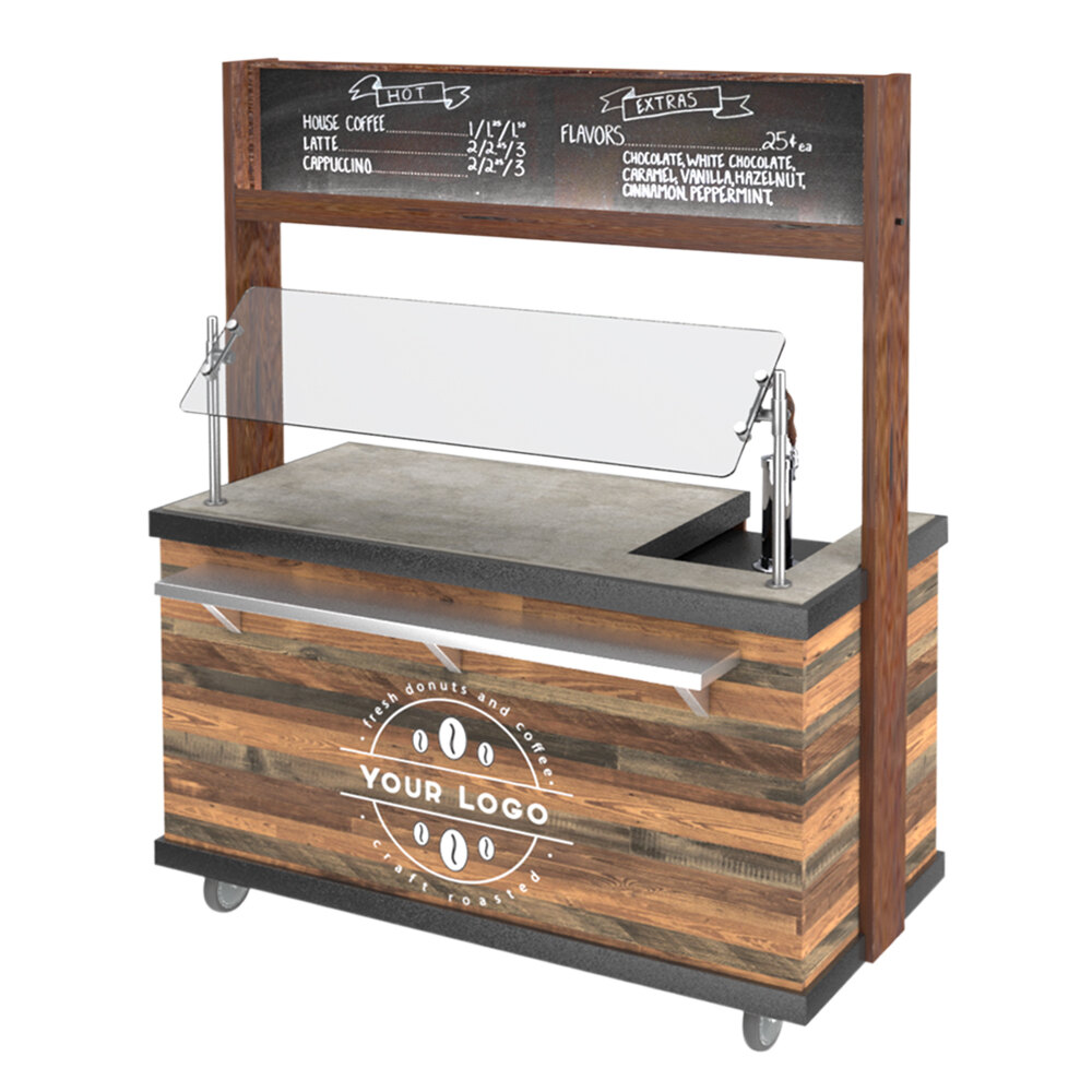 Astra CCR3072 Customizable Rustic Espresso Machine Cart
