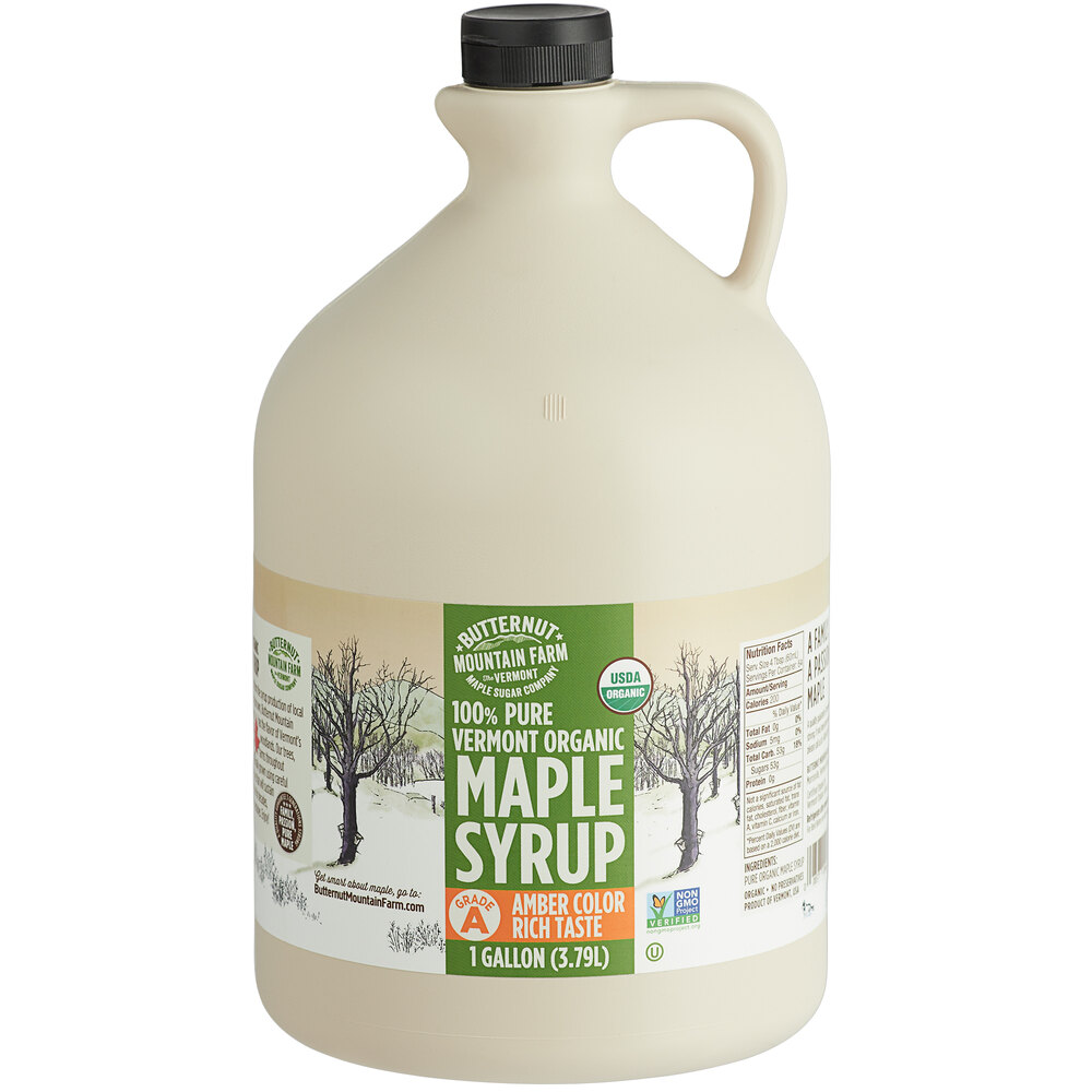 Butternut Mountain Farm 100% Organic Vermont Maple Syrup (1-Gallon)