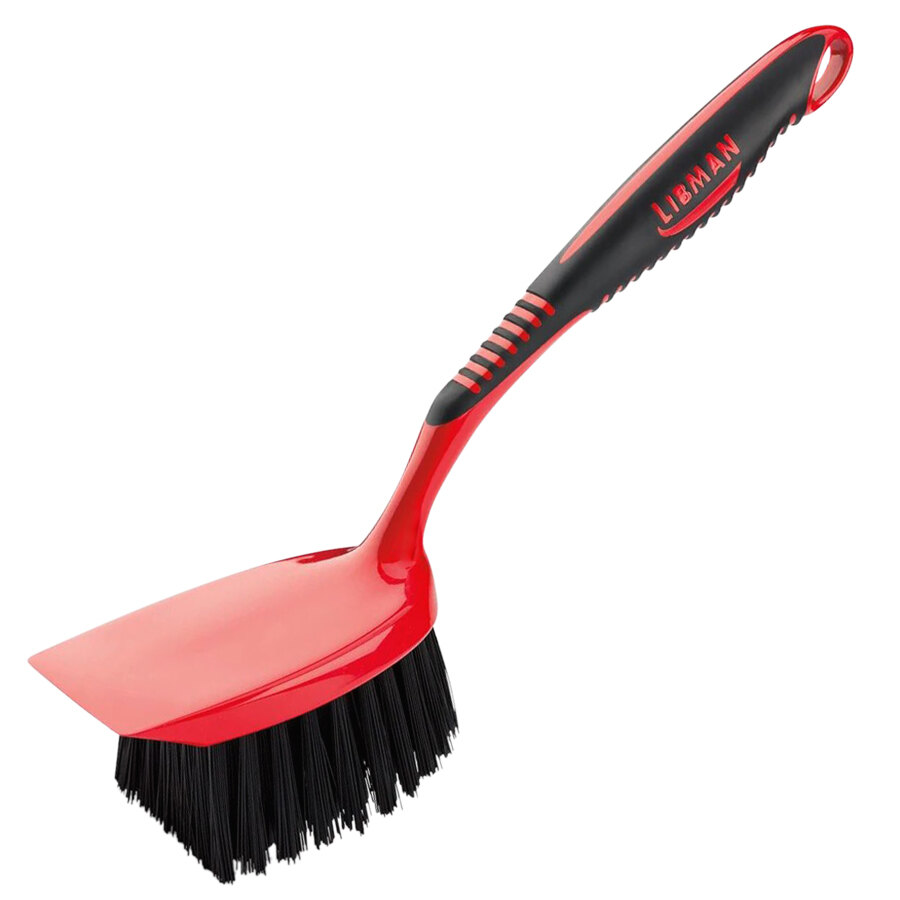 Libman 524 Red Short Handle Utility Brush - 6/Pack
