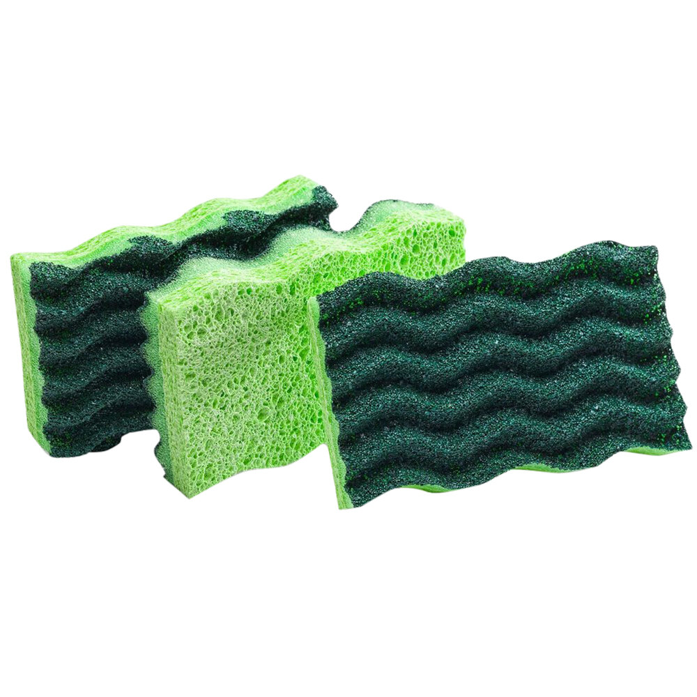 Libman 1077 Green Heavy-Duty Cellulose Sponge - 8/Pack