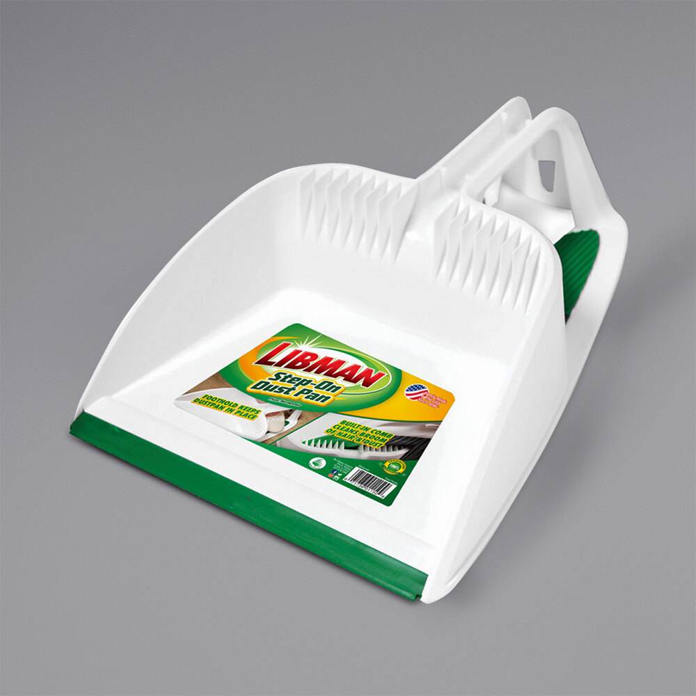 Libman 1150 10" White Step-On Dust Pan - 4/Pack