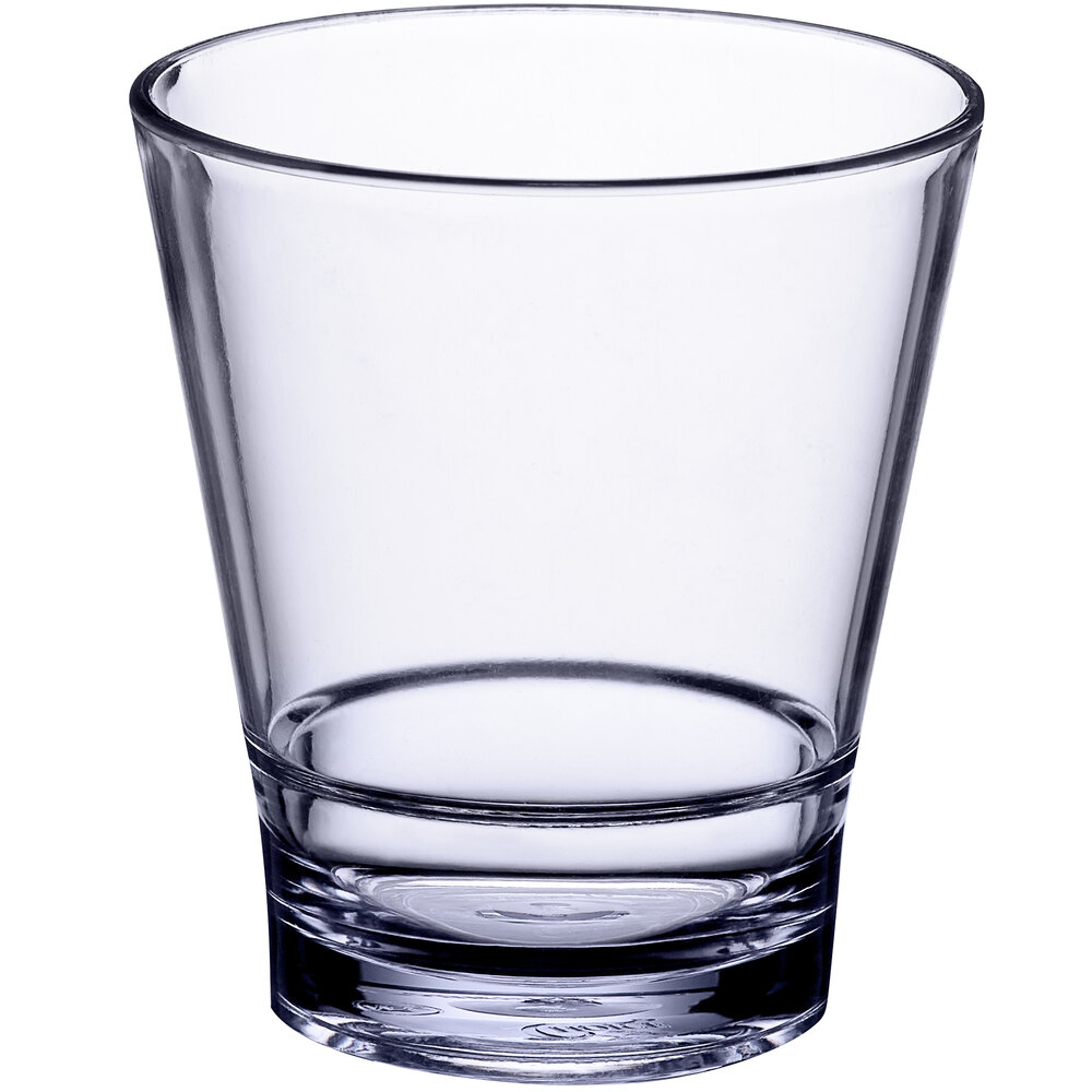 Choice 9 oz. SAN Plastic Stackable Rocks / Old Fashioned Glass - 24/Case
