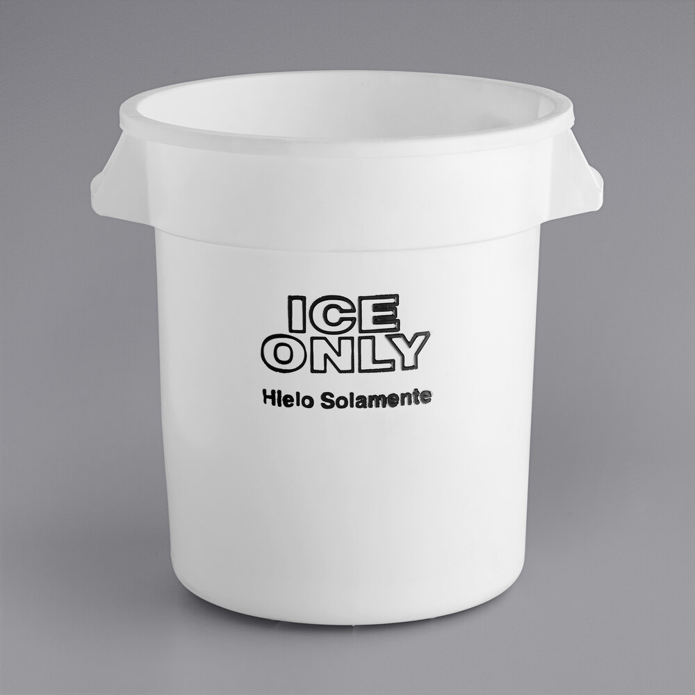 Choice 10 Gallon Polyethylene White Ice Bucket