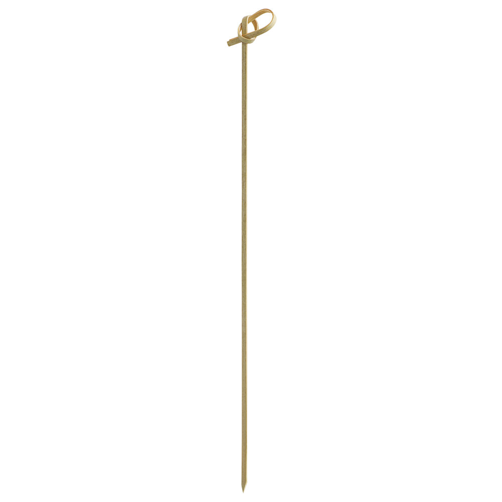 EcoChoice Compostable 7" Bamboo Knot Food Pick / Skewer - 100/Bag