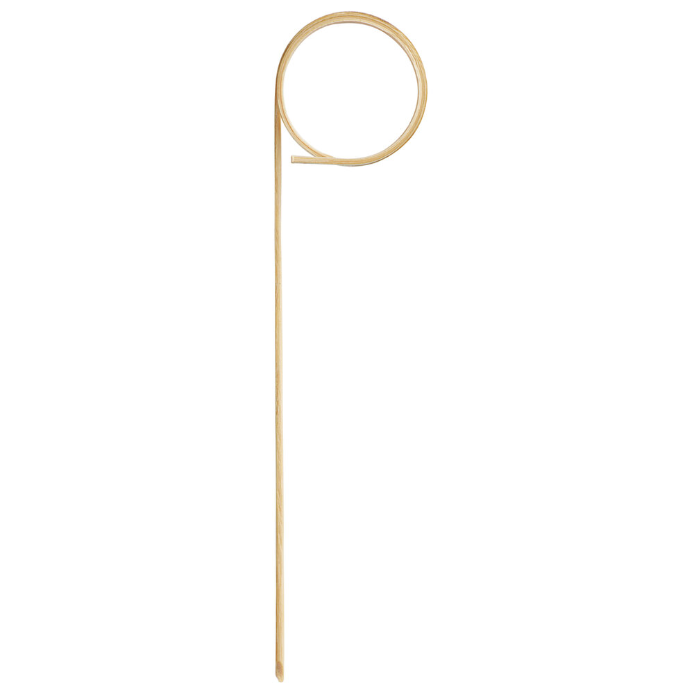 Bulk EcoChoice 3 1/2" Bamboo Loop Food Picks - Compostable