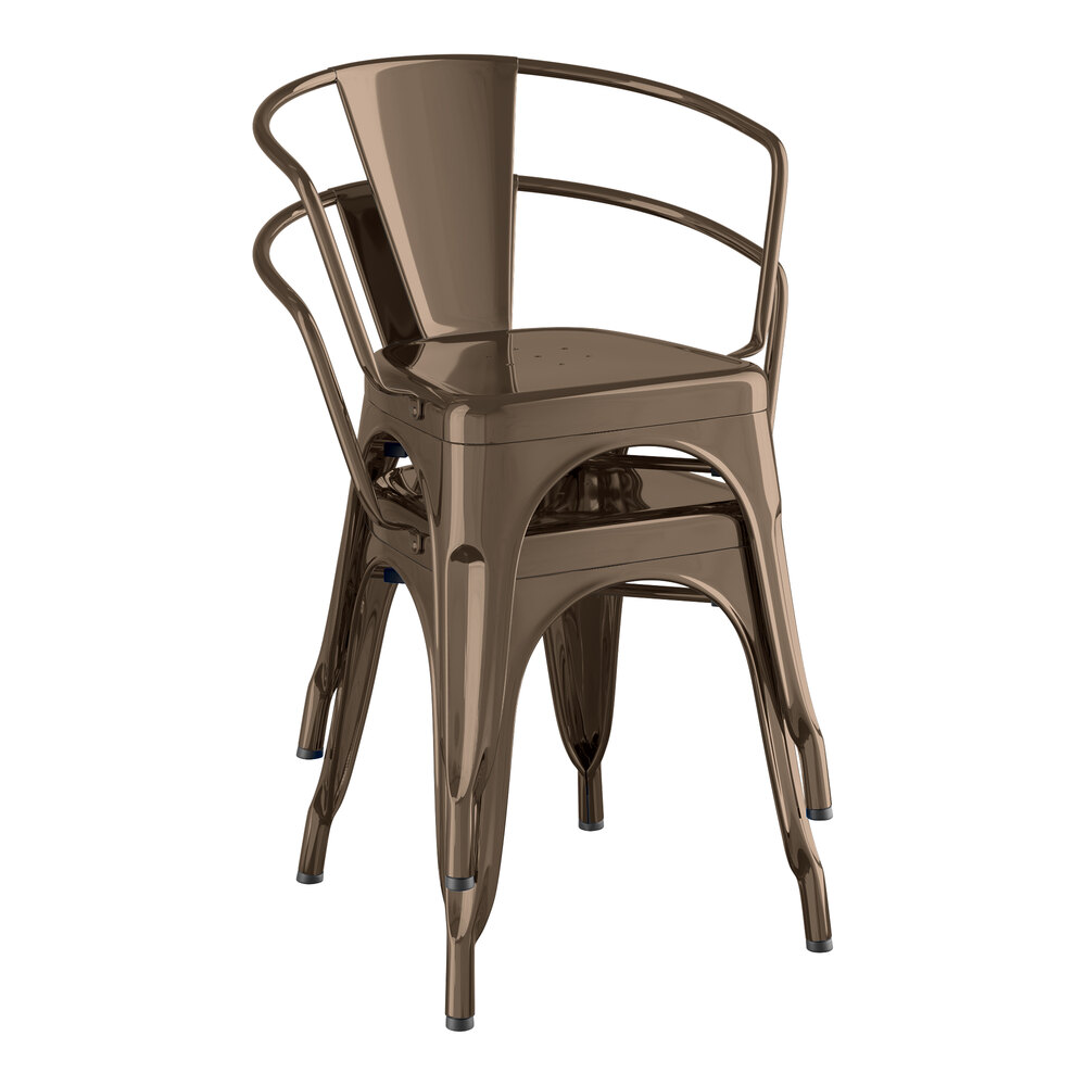 Lancaster Table & Seating Alloy Series Copper Indoor Arm Chair with ...