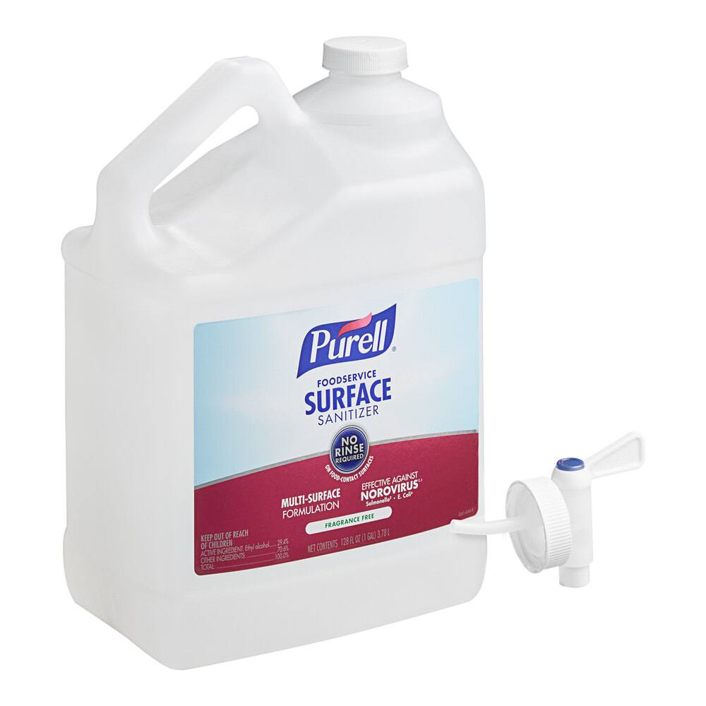 Purell 4341-04 1 Gallon / 128 oz. Fragrance-Free Foodservice Surface ...