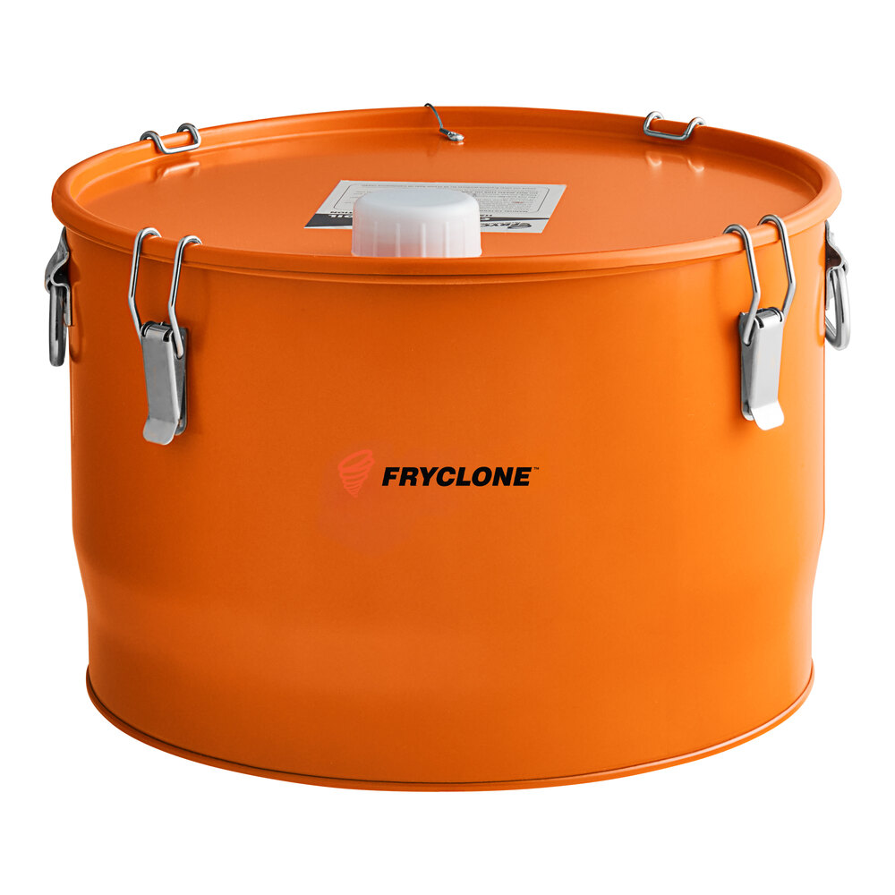 Fryclone Smart Pail 9.5 Gallon Orange Utility Oil Pail