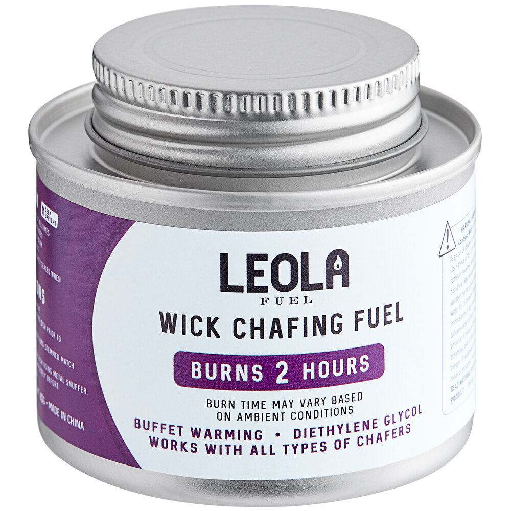 Leola Fuel Premium 2 Hour Wick Chafing Dish Fuel with Safety Twist Cap ...