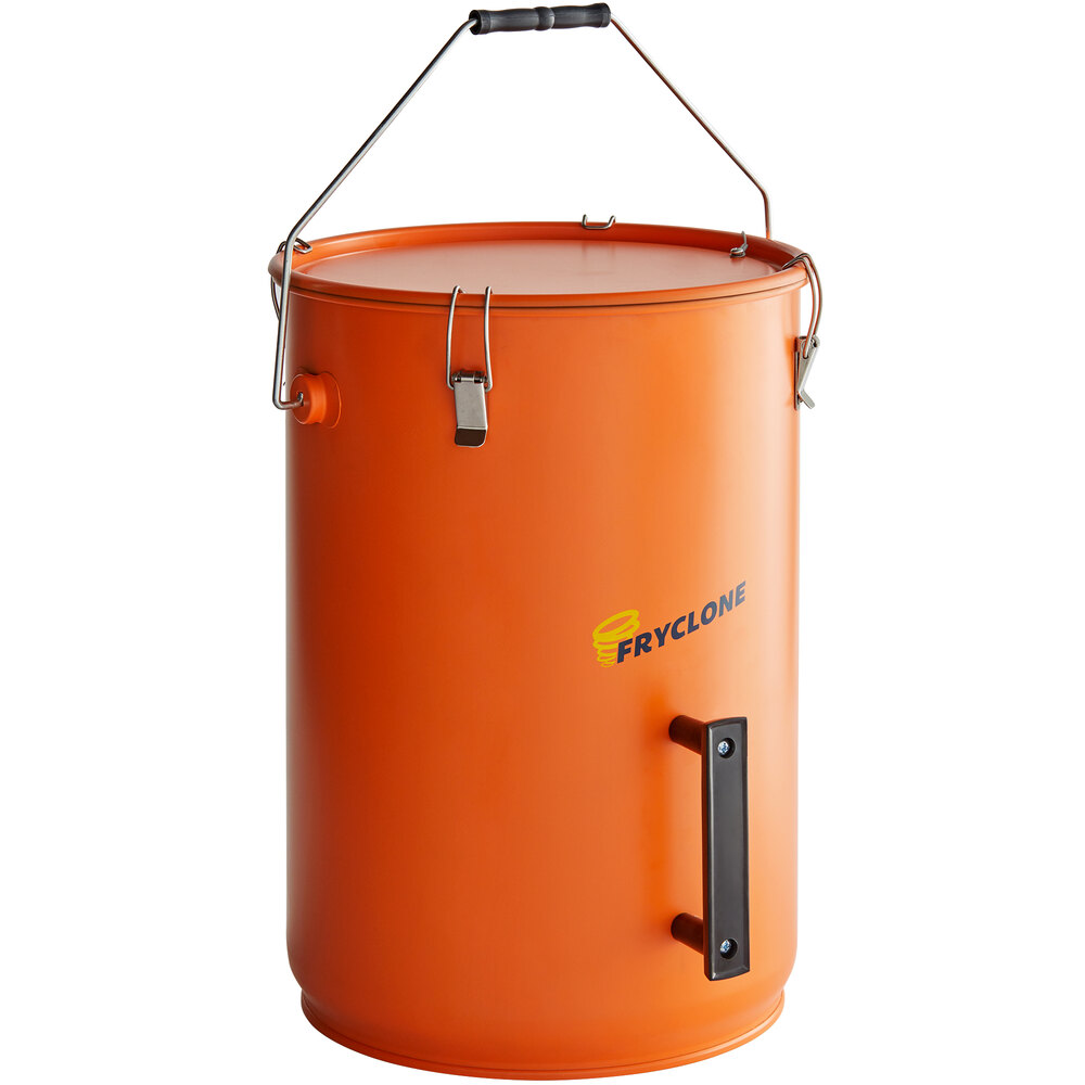 Fryclone 6 Gallon Orange Utility Oil Pail