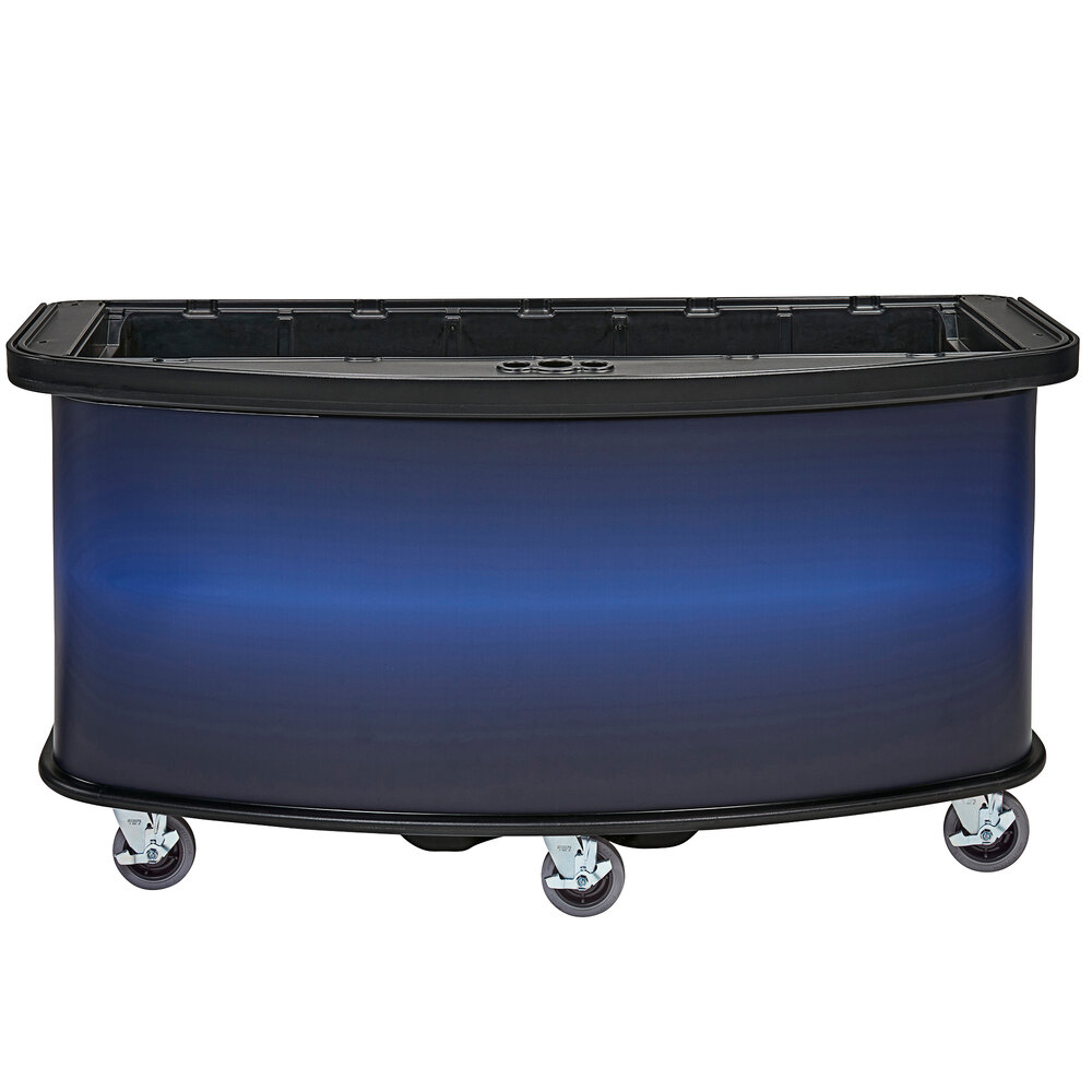 Cambro CVC75BW10 Black Customizable Polyethylene Open Well Vending Cart ...