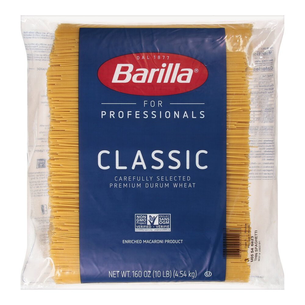 Barilla Thin Spaghetti Pasta - 20 lb. | WebstaurantStore