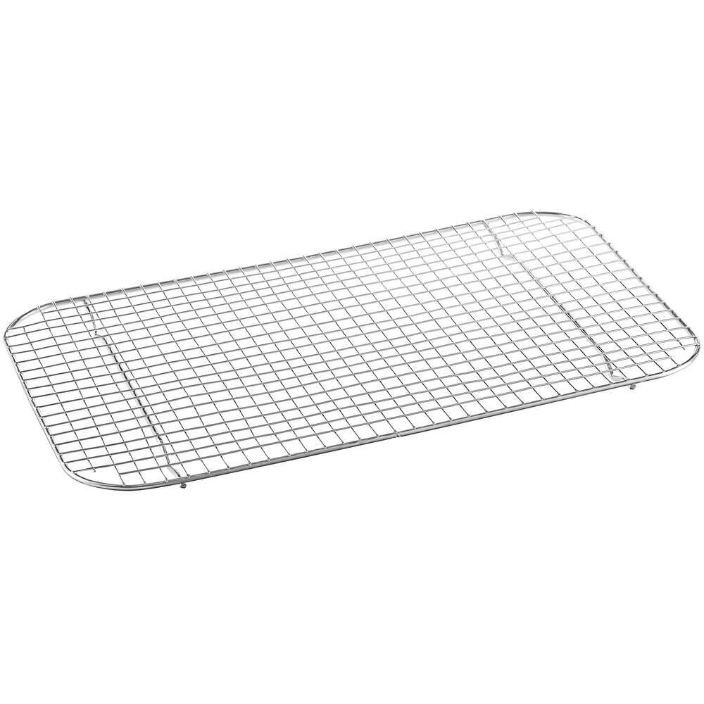 Vigor 10" x 18" Full Size Footed Stainless Steel Wire Pan Grate for ...