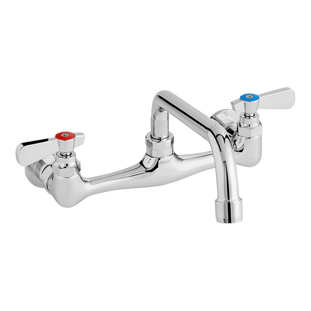 12" Wall Mounted Swing Spout Swivel Faucet with 8" Centers