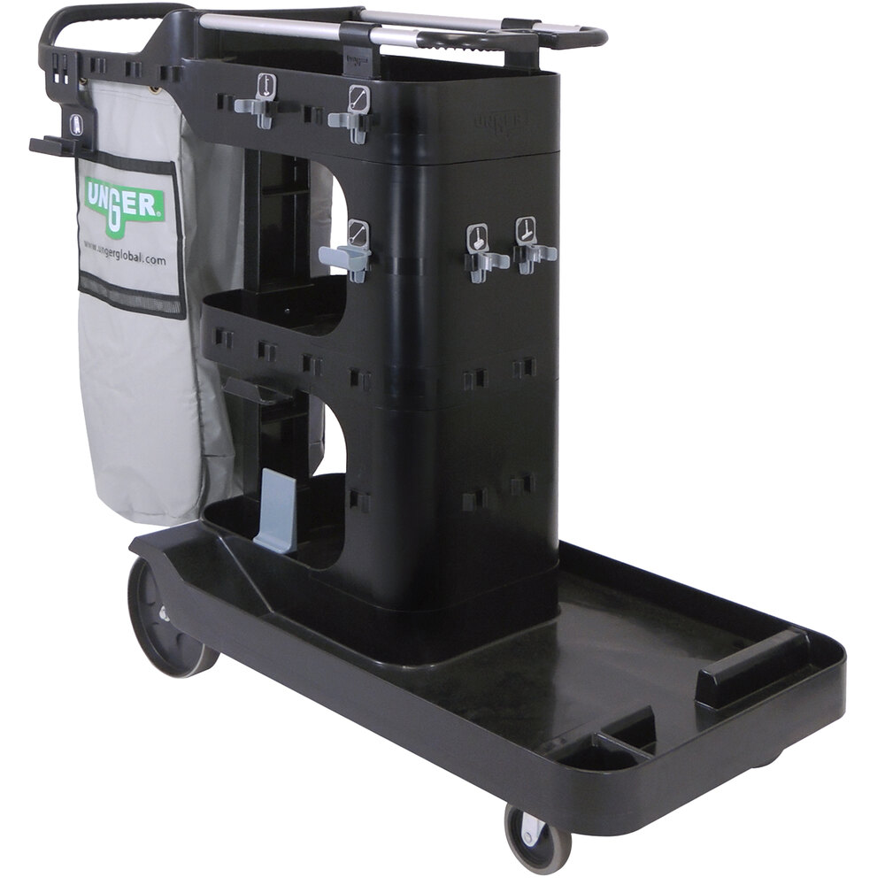 Unger RRCRT RestroomRx Janitor / Housekeeping Cart with Bag