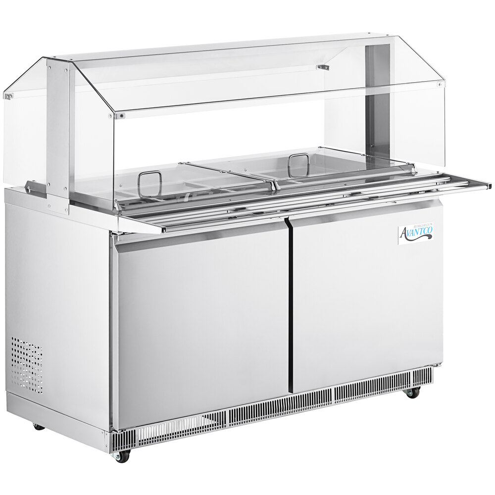 Avantco 60" Stainless Steel Refrigerated Salad Bar / Cold Food Table ...