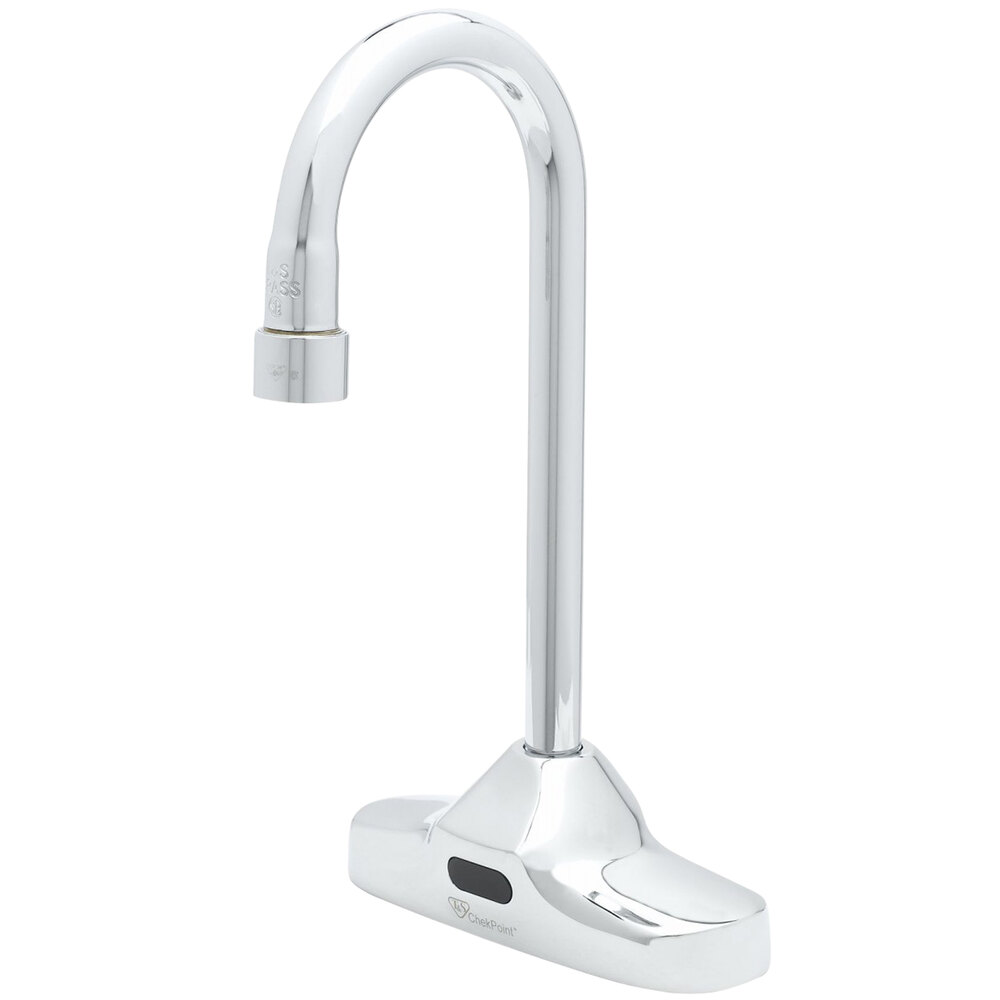 T&S EC-3107-LF22 Deck Mounted ChekPoint Sensor Faucet with 4 1/8" Rigid ...