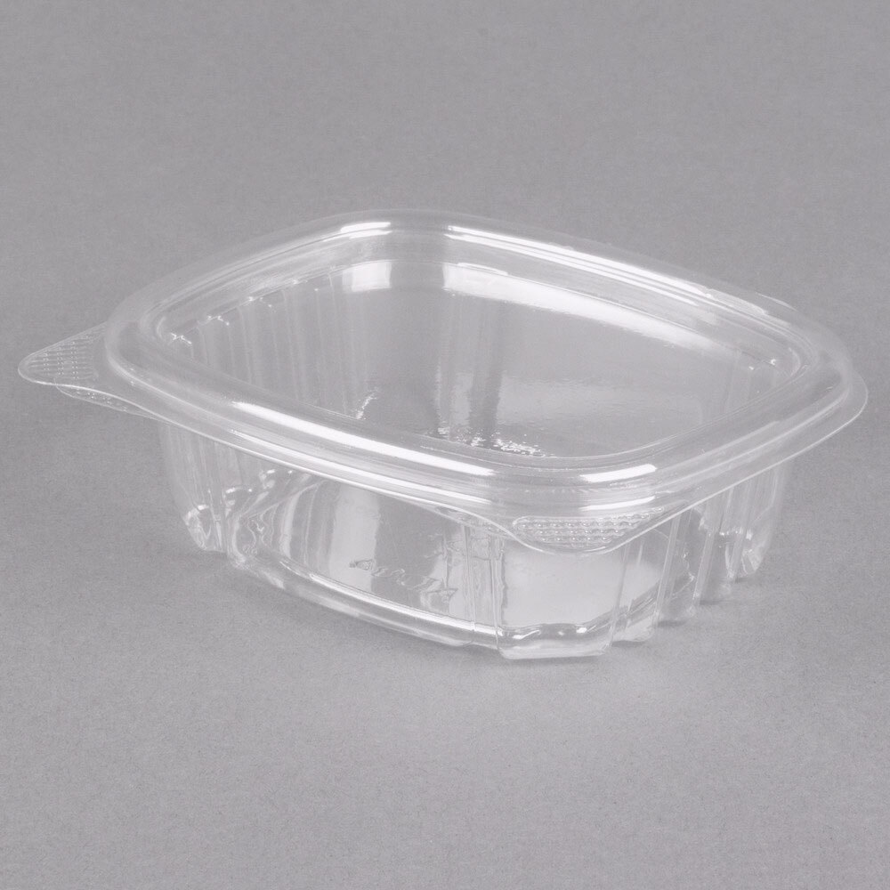 Genpak 4 oz. Clear Hinged Deli Container - 400/Case