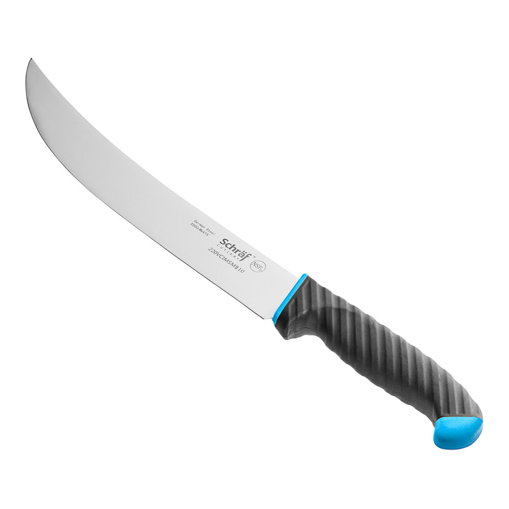 Schraf 10" Cimeter Knife with Blue TPRgrip Handle