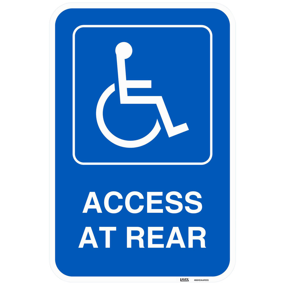 Lavex "Handicapped Parking / Access At Rear" Engineer-Grade Reflective ...