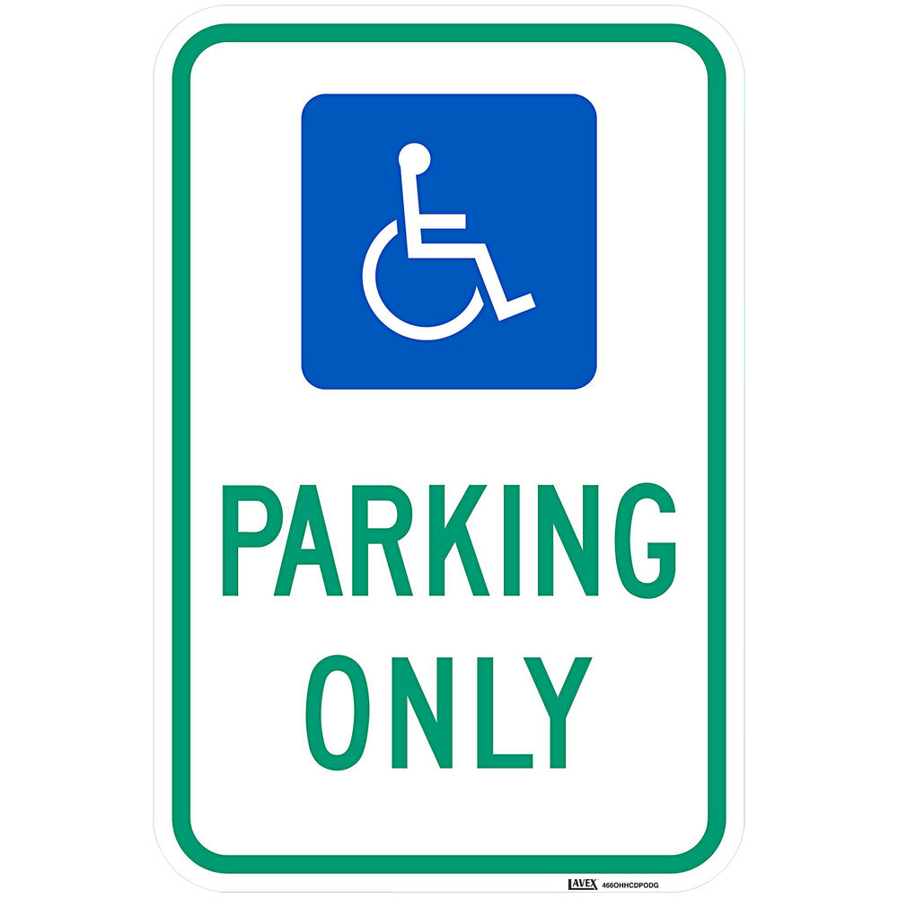 Lavex Ohio "Handicapped Parking Only" Diamond Grade Reflective Green ...