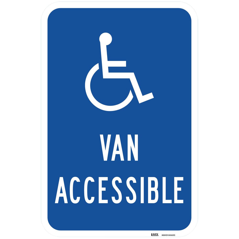 Lavex "Handicapped Parking / Van Accessible" Engineer-Grade Reflective ...