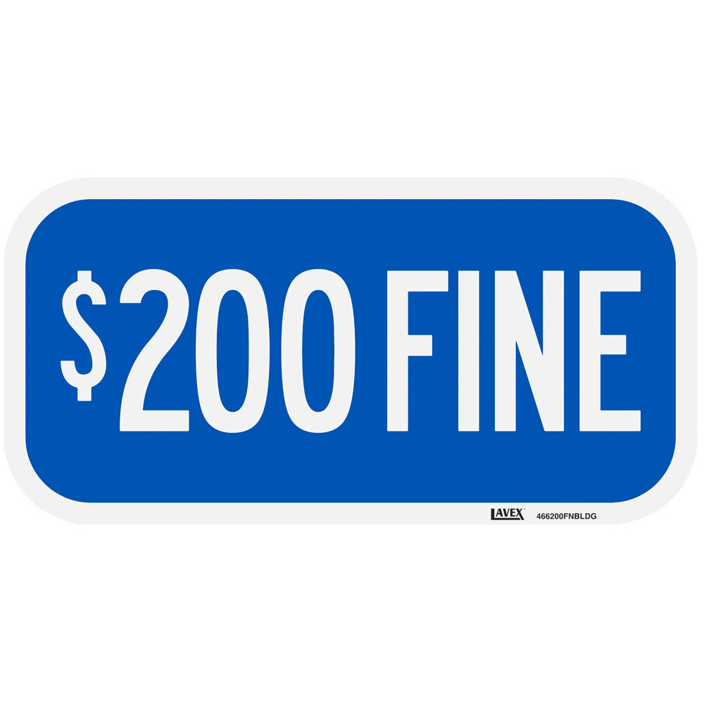 Lavex "$200 Fine" High Intensity Prismatic Reflective Blue Aluminum ...