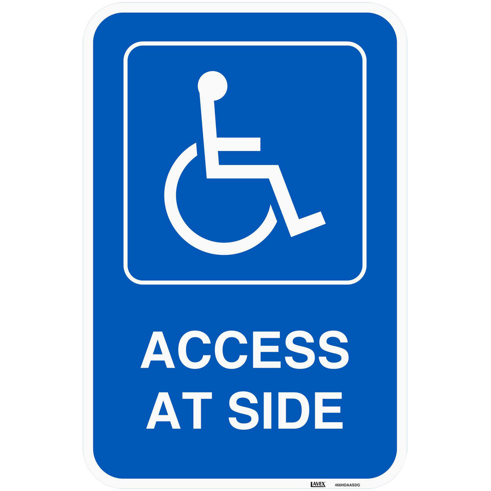 Lavex "Handicapped Parking / Access At Side" High Intensity Prismatic ...