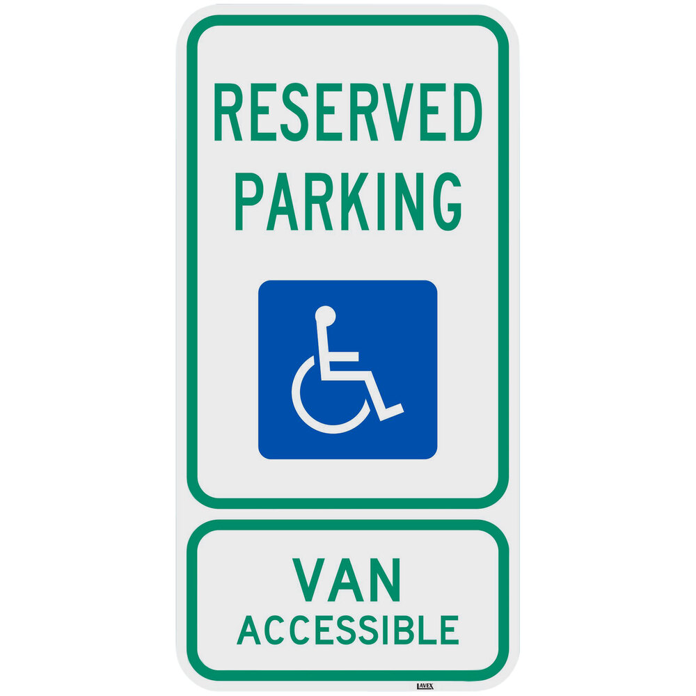Lavex "Handicapped Reserved Parking / Van Accessible" Diamond Grade ...