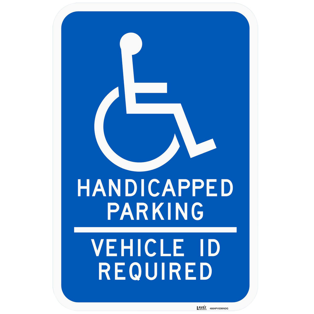 Lavex Industrial Minnesota "Handicapped Parking / Vehicle ID Required ...