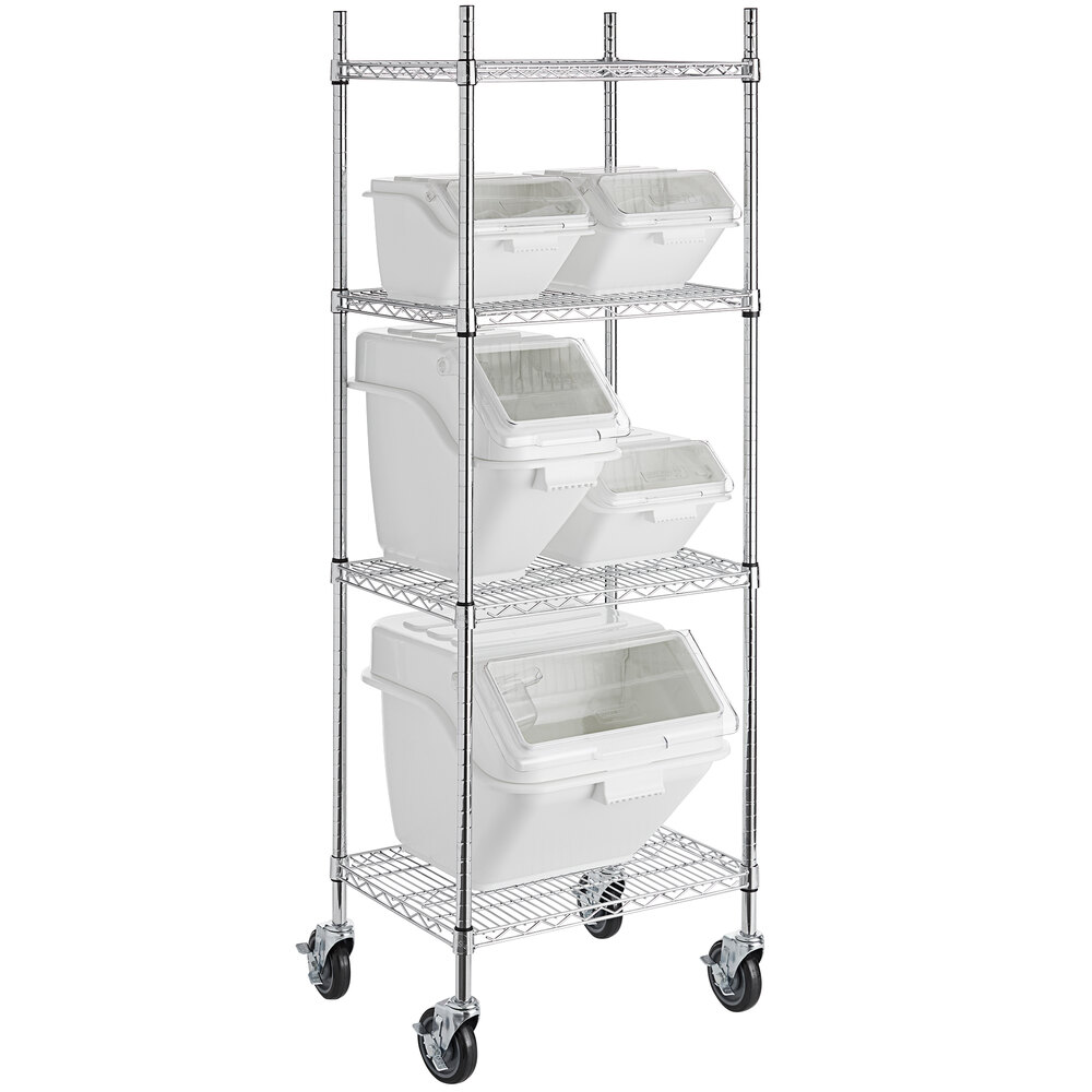 Baker's Lane 18" x 24" Ingredient Bin Shelving Kit with 5 Clip-In Shelf ...