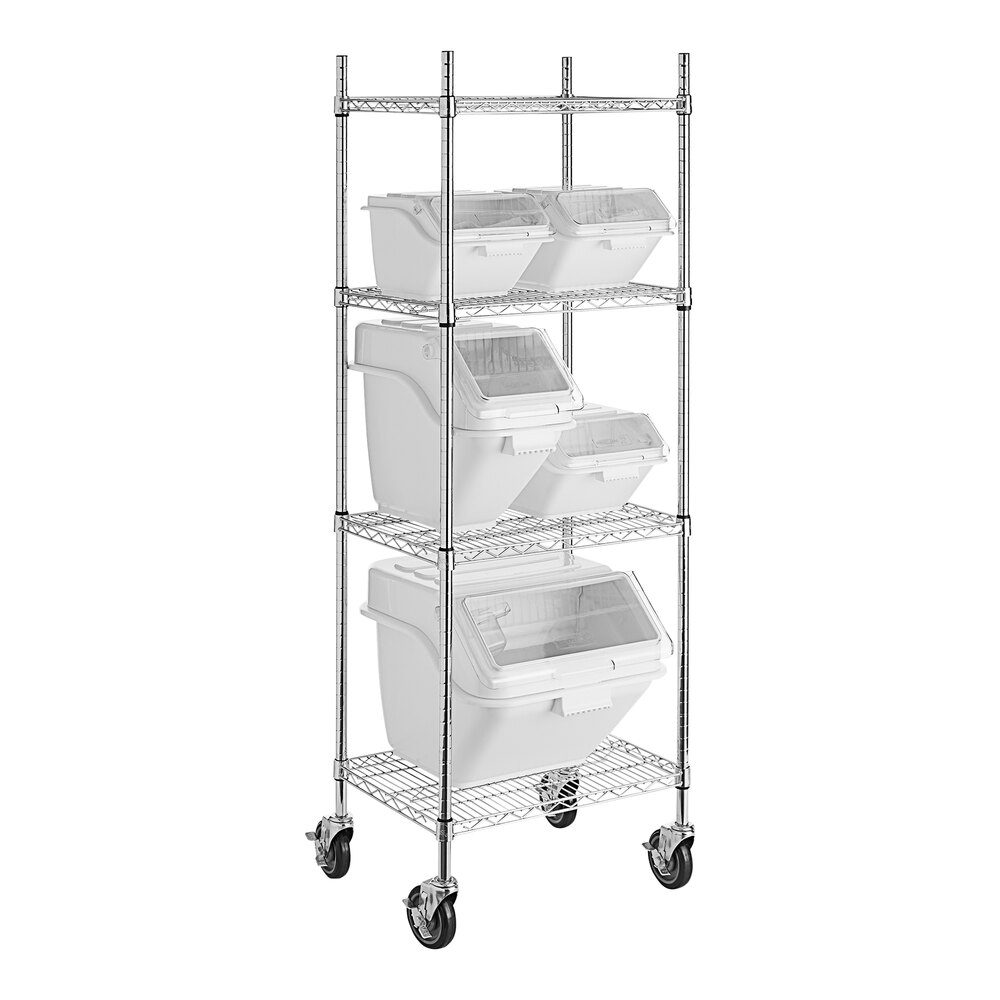 Baker's Lane 18" x 24" Ingredient Bin Shelving Kit with 5 Clip-In Shelf ...