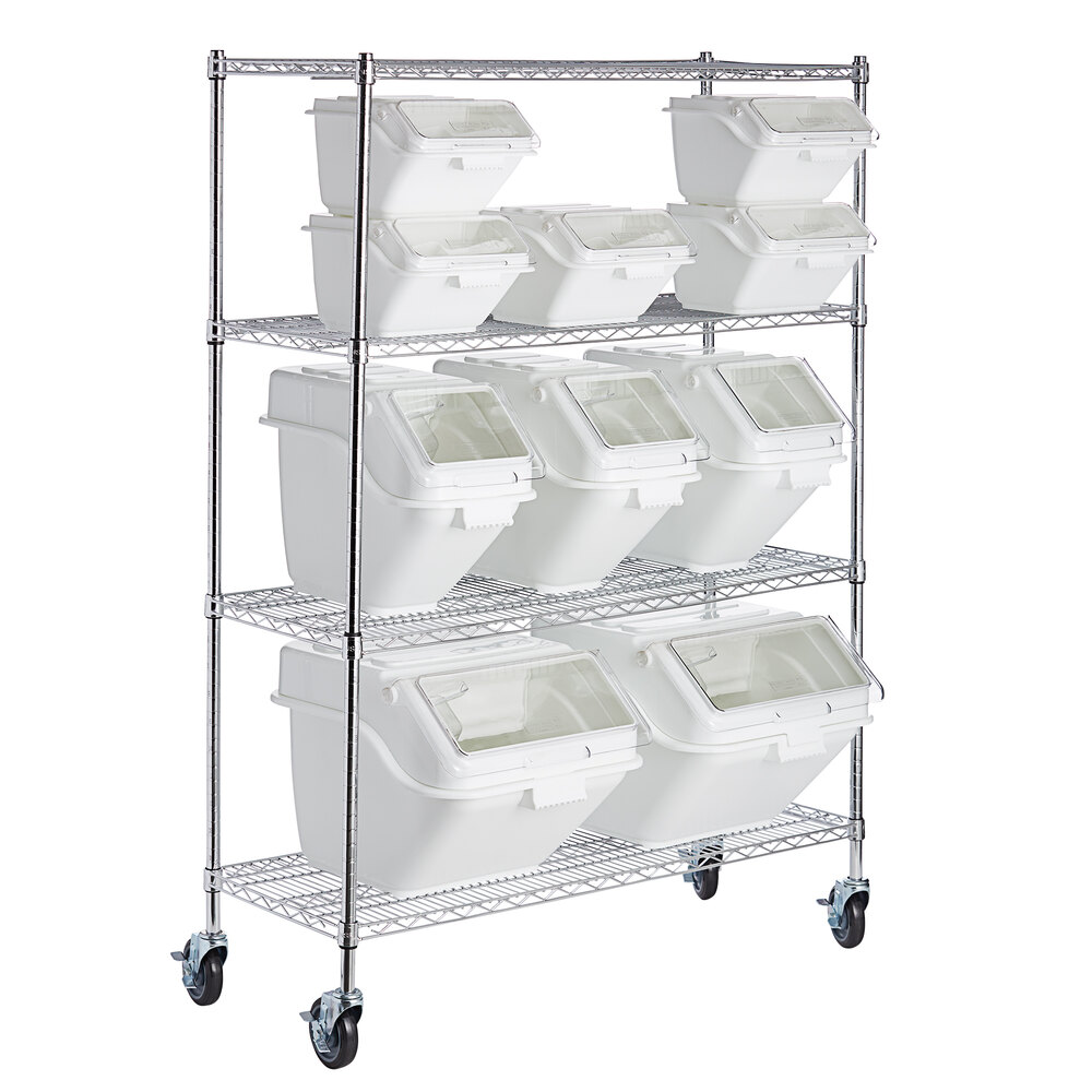 Baker's Lane 18" x 48" Ingredient Bin Shelving Kit with 10 Clip-In ...