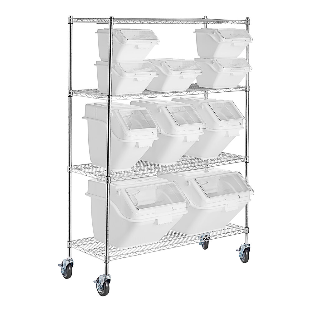 Baker's Lane 18" x 48" Ingredient Bin Shelving Kit with 10 Clip-In ...