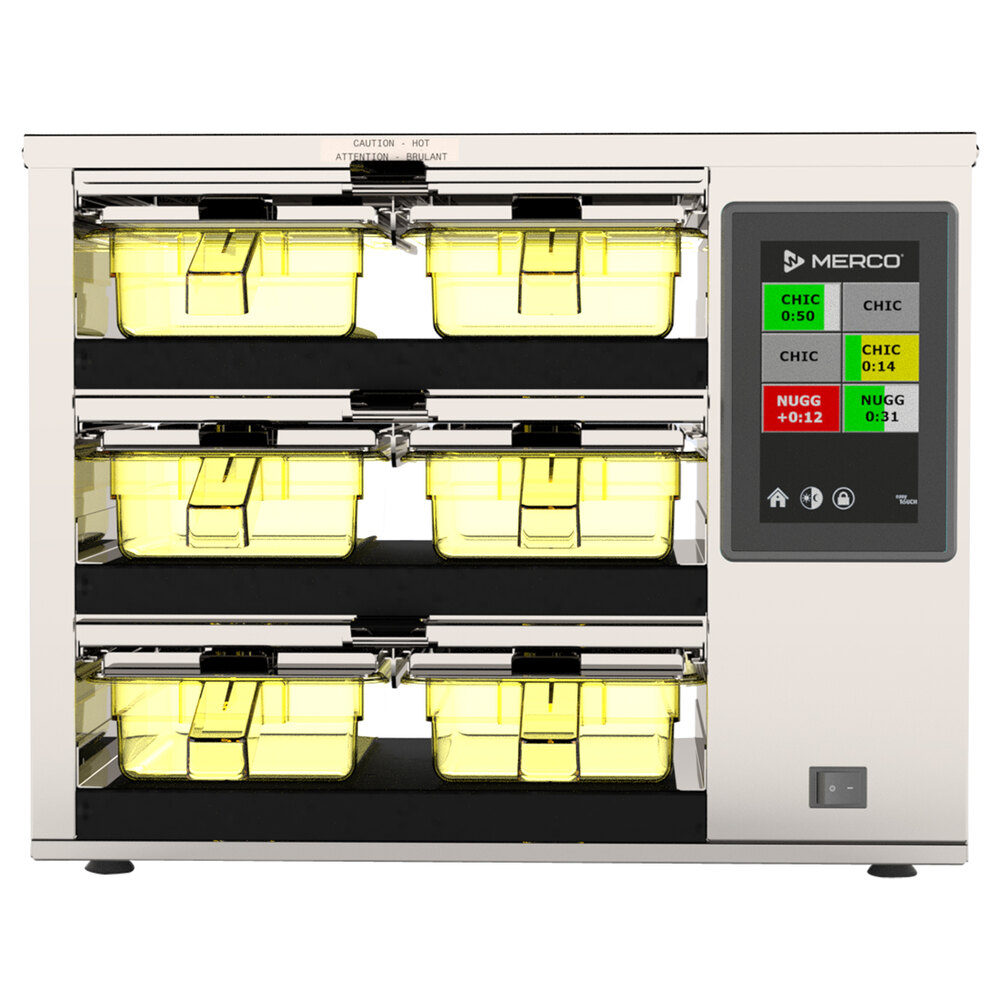 Merco MHG32SAT1W MercoMax 3 Shelf / 6 Pan Visual Holding Bin Cabinet ...