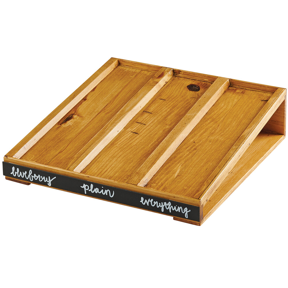 Cal-Mil 22062-99 Madera Rustic Pine 15" x 16" x 4 1/4" Angled Bagel ...