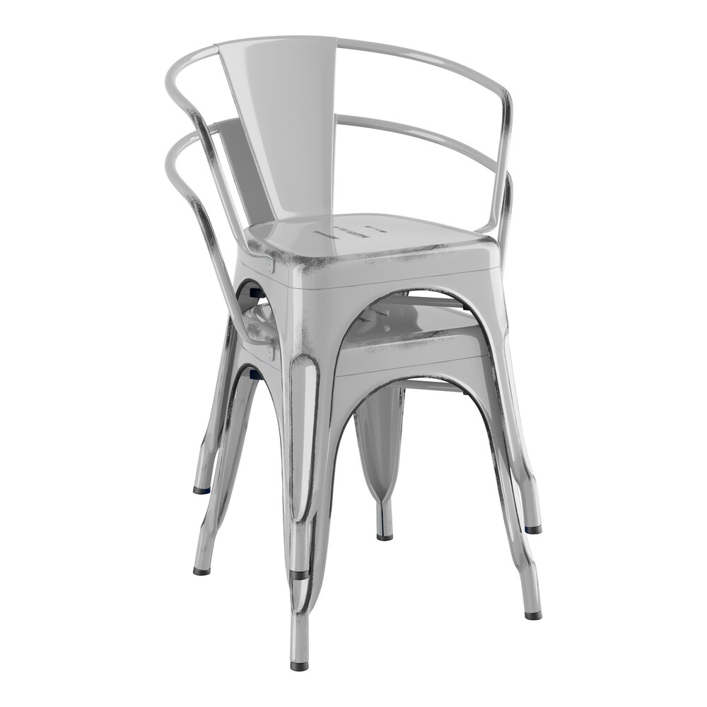 Lancaster Table & Seating Alloy Series Distressed Nickel Gray Outdoor ...