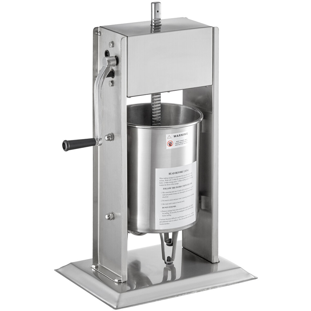 Avantco SS-20V 20 lb. Stainless Steel Vertical Manual Sausage Stuffer ...