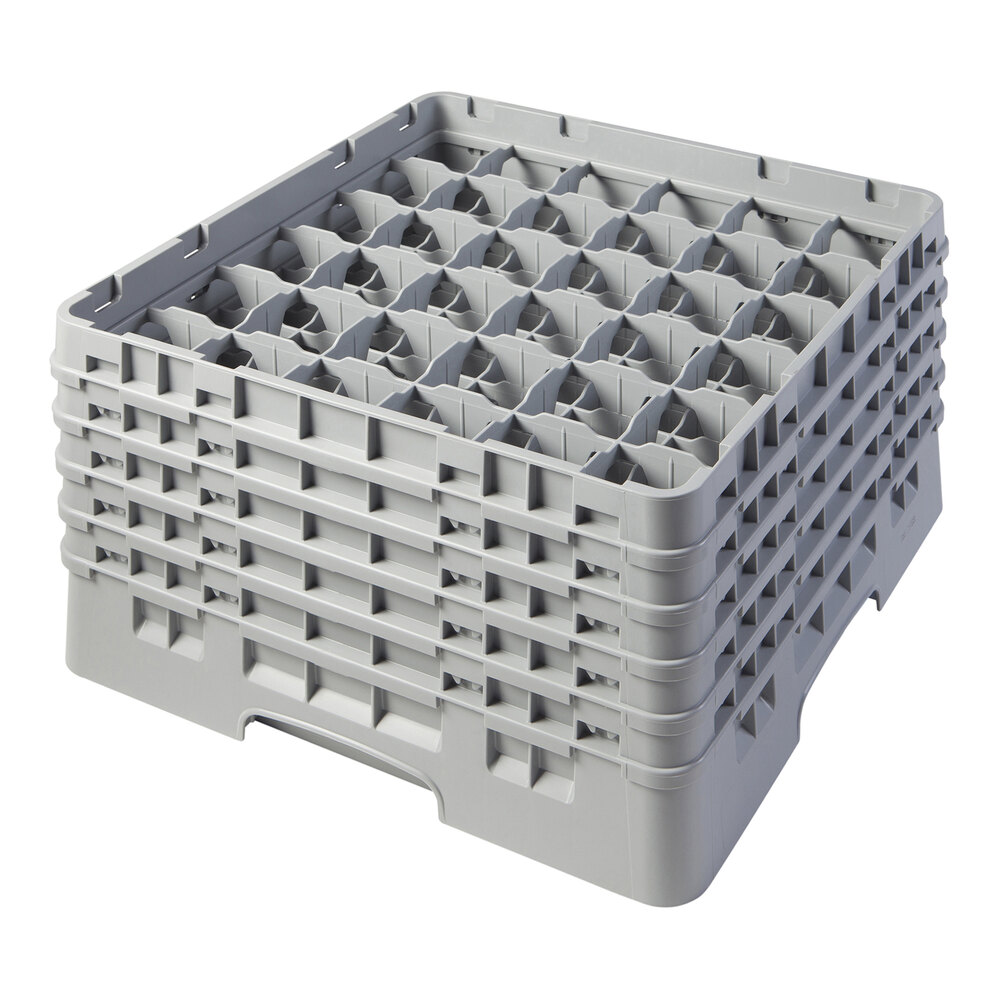 Cambro 36S958151 Soft Gray Camrack Customizable 36 Compartment 10 1/8 ...